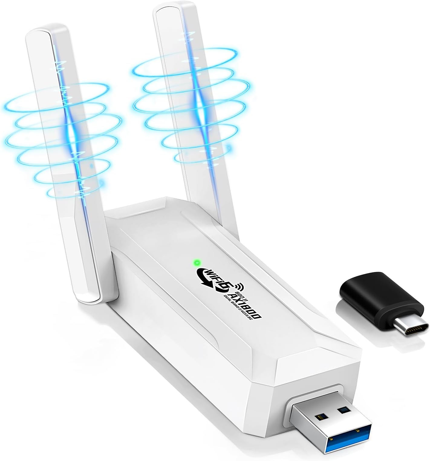 Amazon.com: HEBESPACE WiFi Adapter for Desktop PC, WiFi 6 AX1800 Mbps ...