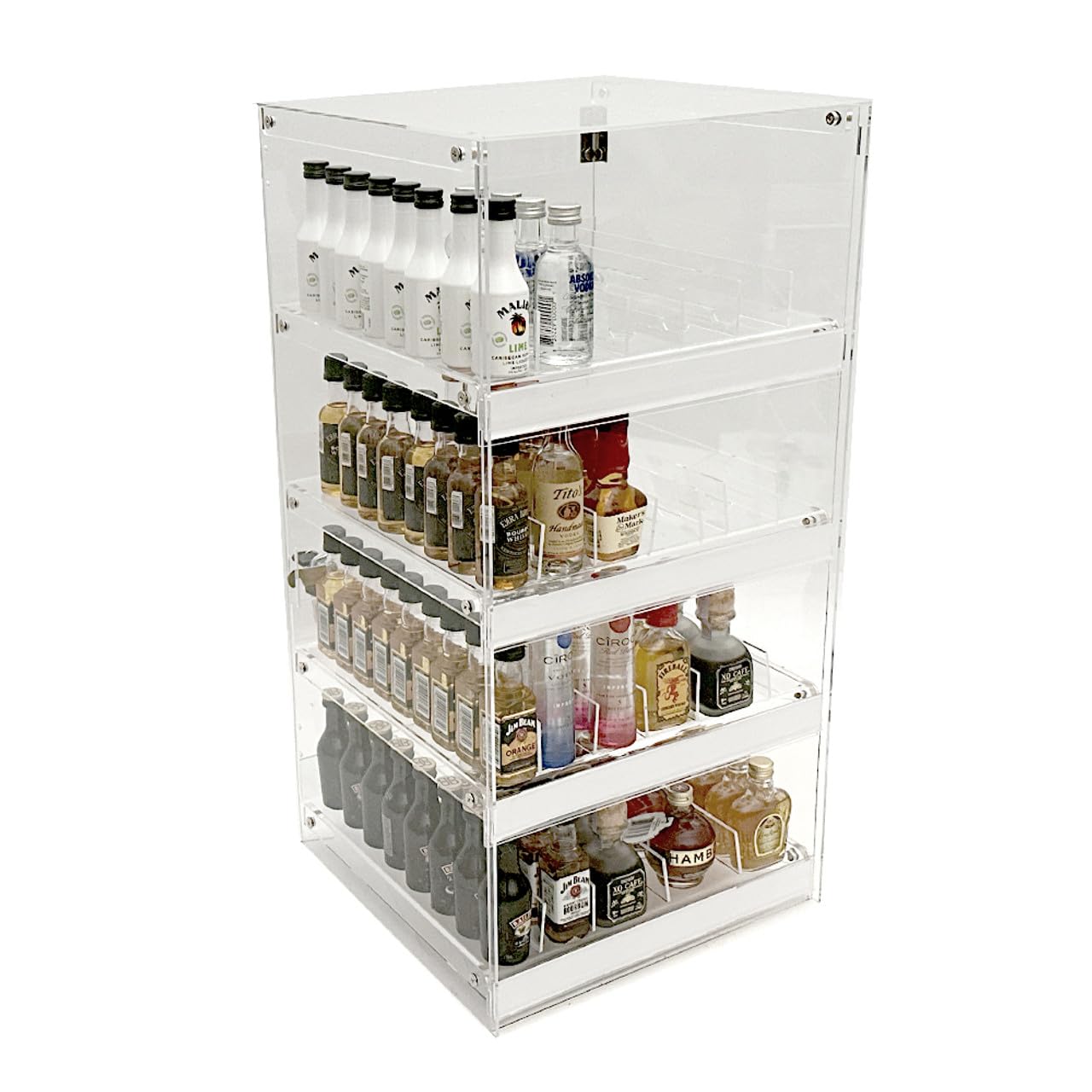 Amazon.com: Mini Liquor 50ml Bottles Retail Display Case with ...