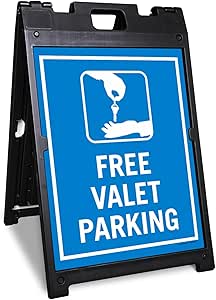 Amazon.com : SmartSign 24 x 18 inch 'Free Valet Parking' Sidewalk Sign ...