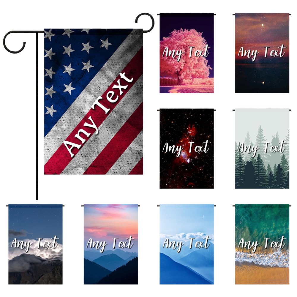 Amazon.com : Custom Garden Flag Personalized Yard Flag Add Your Text on Outdoor Decor Flag Blank ...