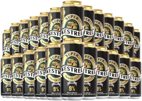 Kestrel Super Premium Lager | 500 ml Cans | Pack of 24 | Beer case for ...