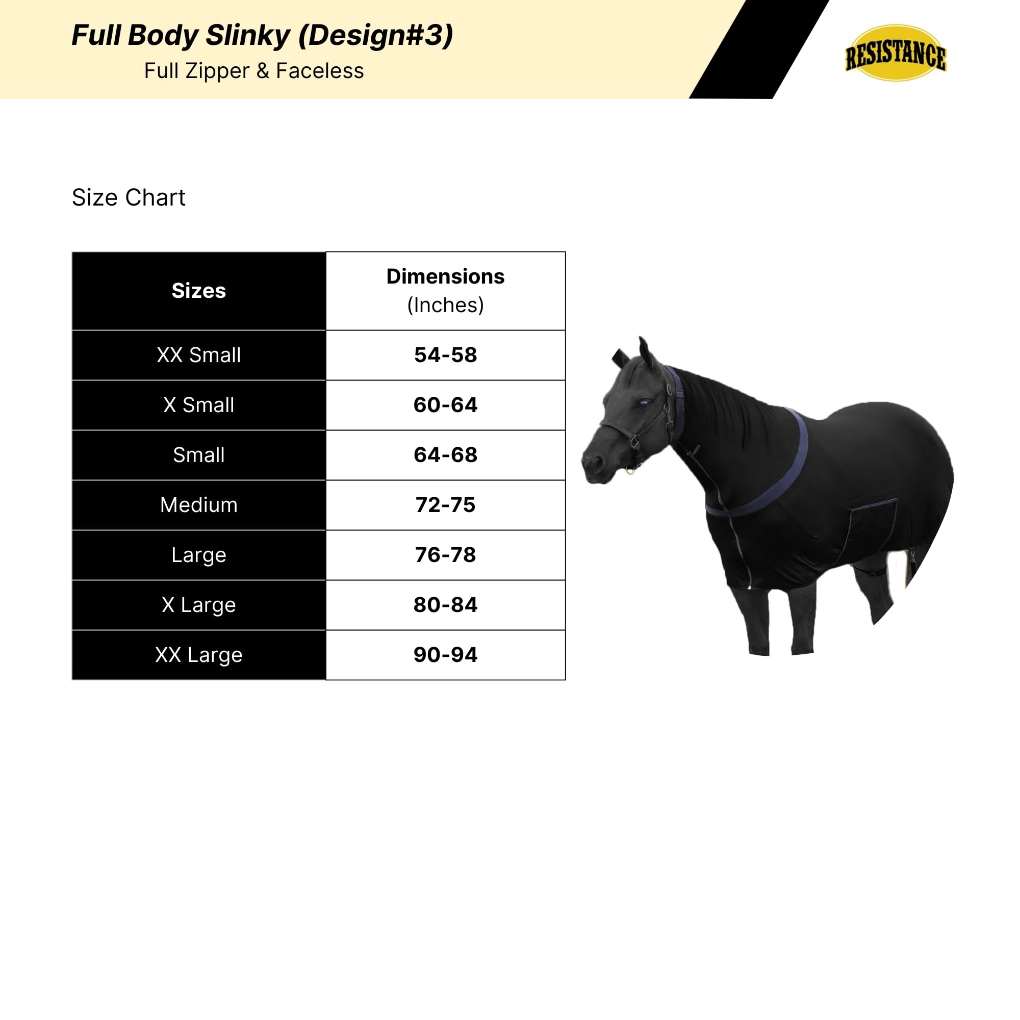 Snapklik.com : RESISTANCE Premium Horse Sleazy Full Body Slicker