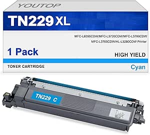 Amazon.com: YOUTOP TN229 TN-229 High Yield Cyan Toner Cartridge ...