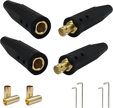 2PK Welding Lead Connectors, Positive Cam Twist-Lock Insulated ...
