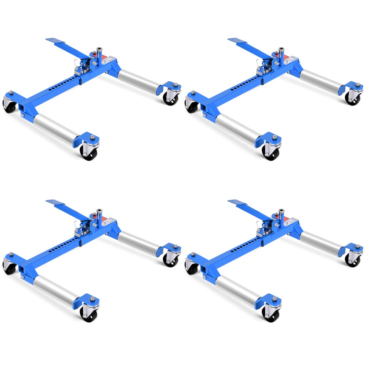 Buy COSTWAY 1500lbs Hydraulic Wheel Skate Dolly with 4 Swivel Castors ...