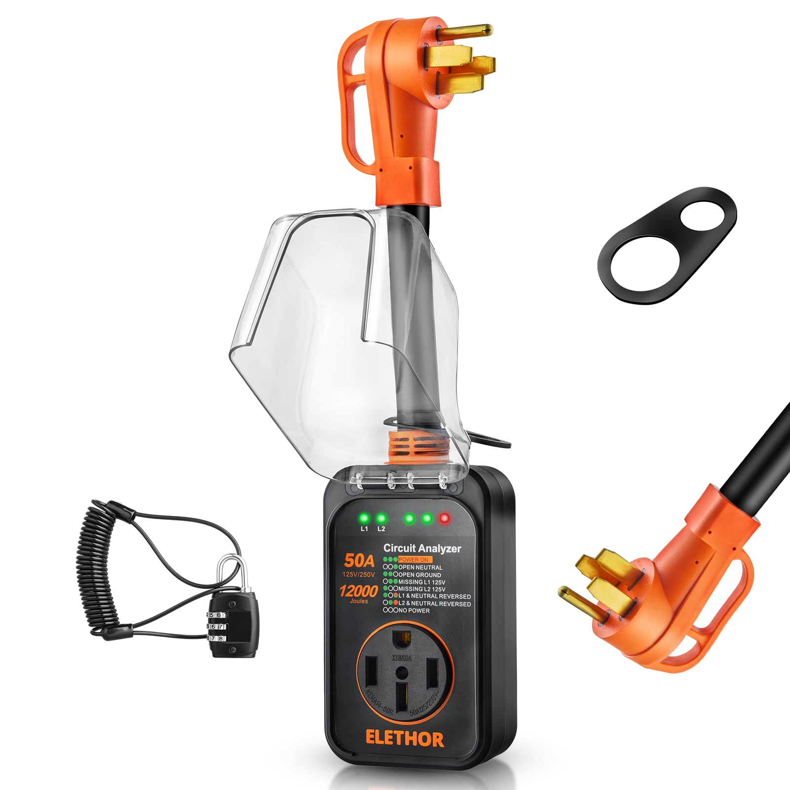 Amazon.com: ELETHOR RV Surge Protector 50 Amp, 12000 Joules RV Circuit ...