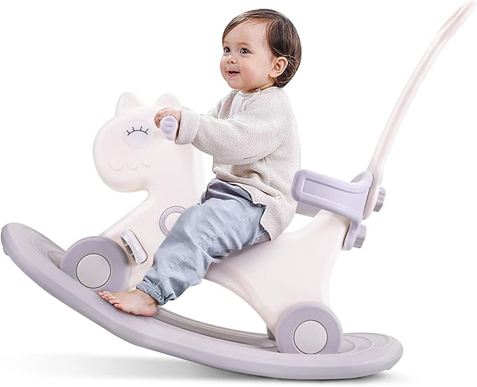Amazon.com: LLparty 4 in 1 Rocking Horse for Toddlers 1-3 Years Old ...