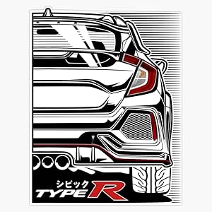 Amazon.com: Civic Type R FK8 Window Bumper Sticker Decal 5" : Automotive