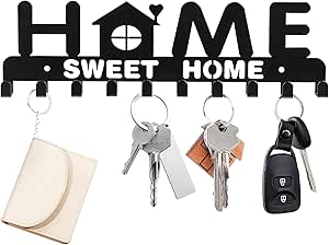 Amazon.com: RELBRO Key Holder Wall Mount, Metal Adhesive Key Rack ...