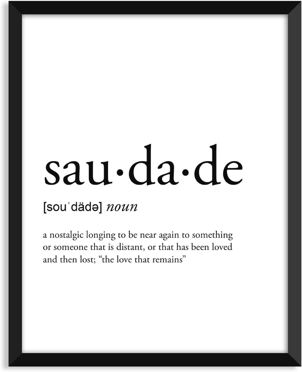 Amazon.com: Serif Design Studios Saudade Definition - Unframed Art ...