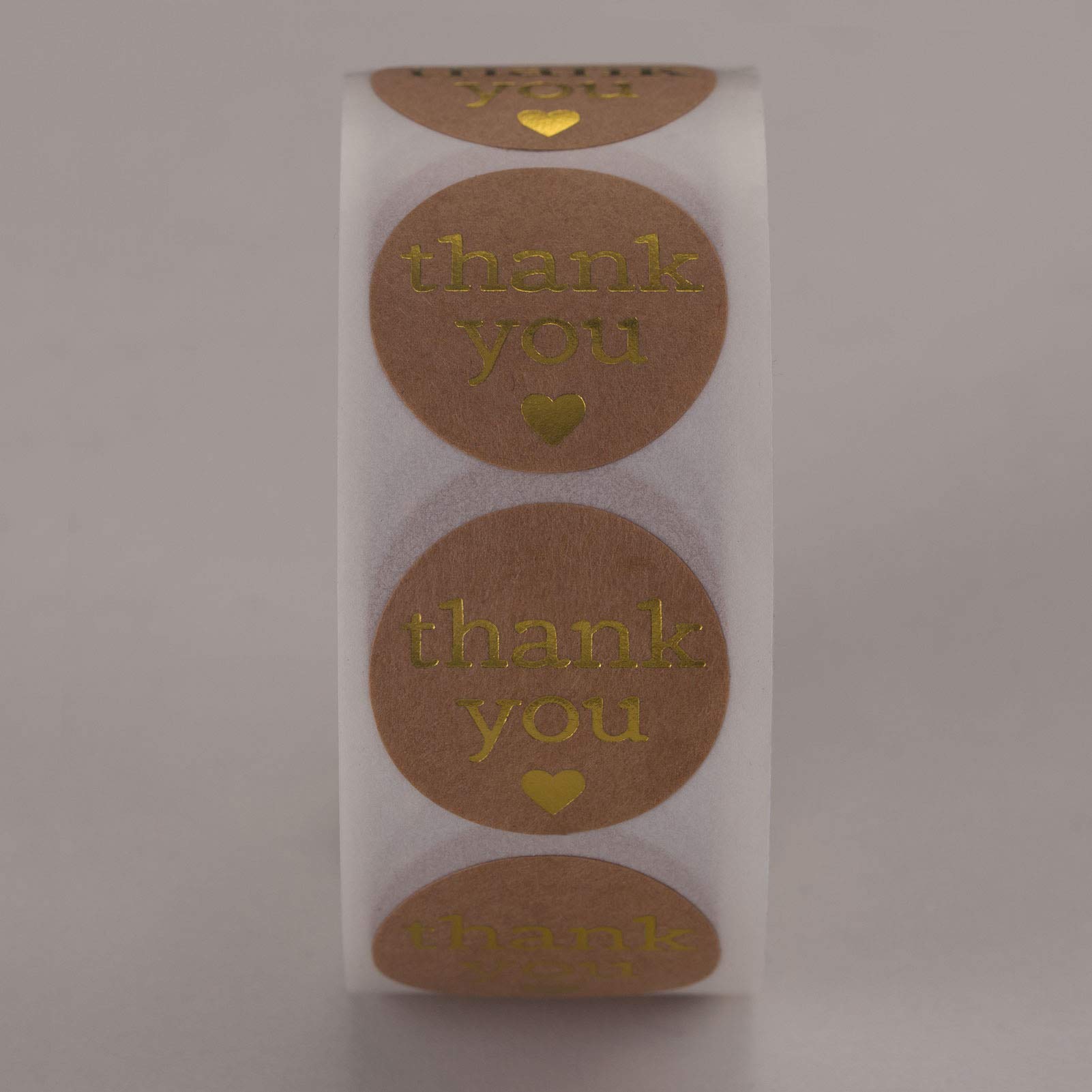 Buy 2.5cm Thank You Stickers - MRIMAYA Round Kraft Thank You Stickers ...