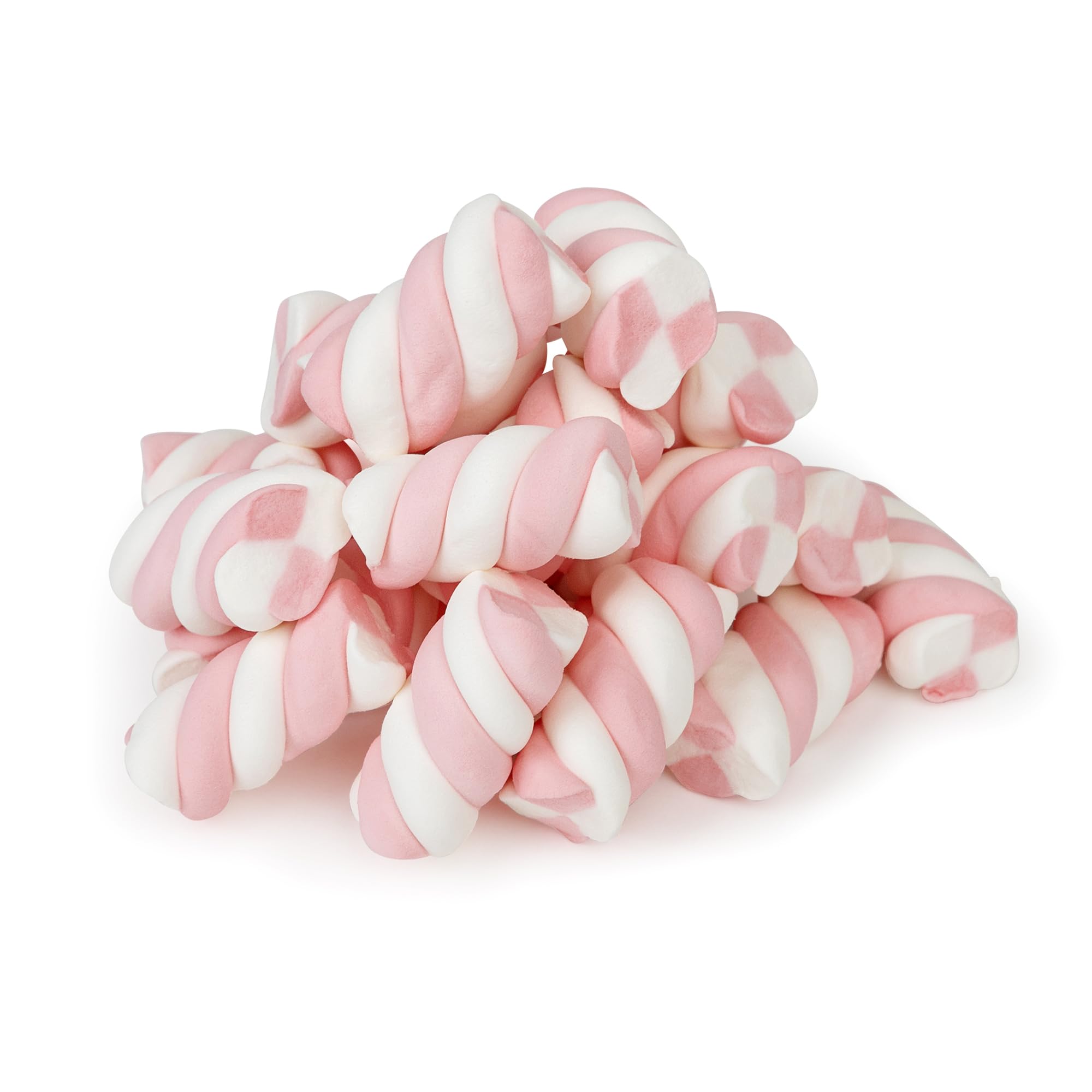 Amazon.com : The Snackery Large Marshmallow Twists, Pink & White Puffy ...