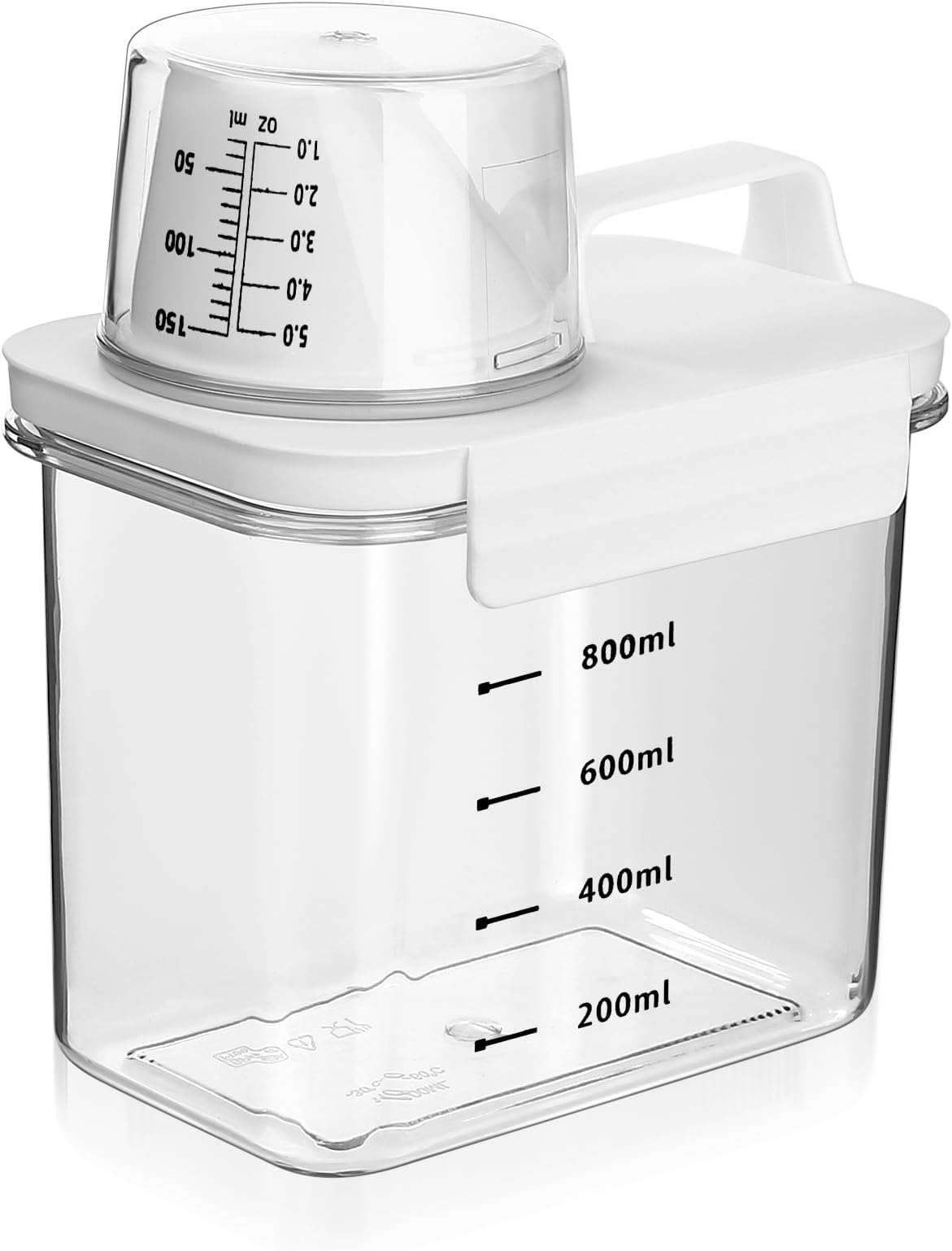 Airtight Laundry Detergent Dispenser with Measuring Cup, Clear Laundry ...