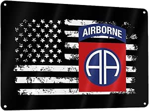 Amazon.com: 82nd Airborne Division Metal Sign, 8x12 Inch Metal Wall Art ...