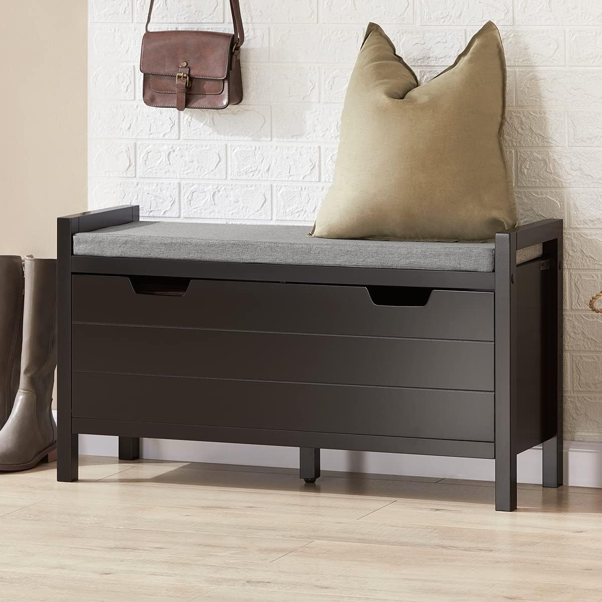 Amazon.com: Haotian Small Storage Bench, Shoe Storage Bench with Flip ...