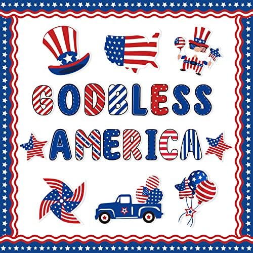 Amazon.com: Whaline 95Pcs Patriotic Classroom Bulletin Board Decoration ...