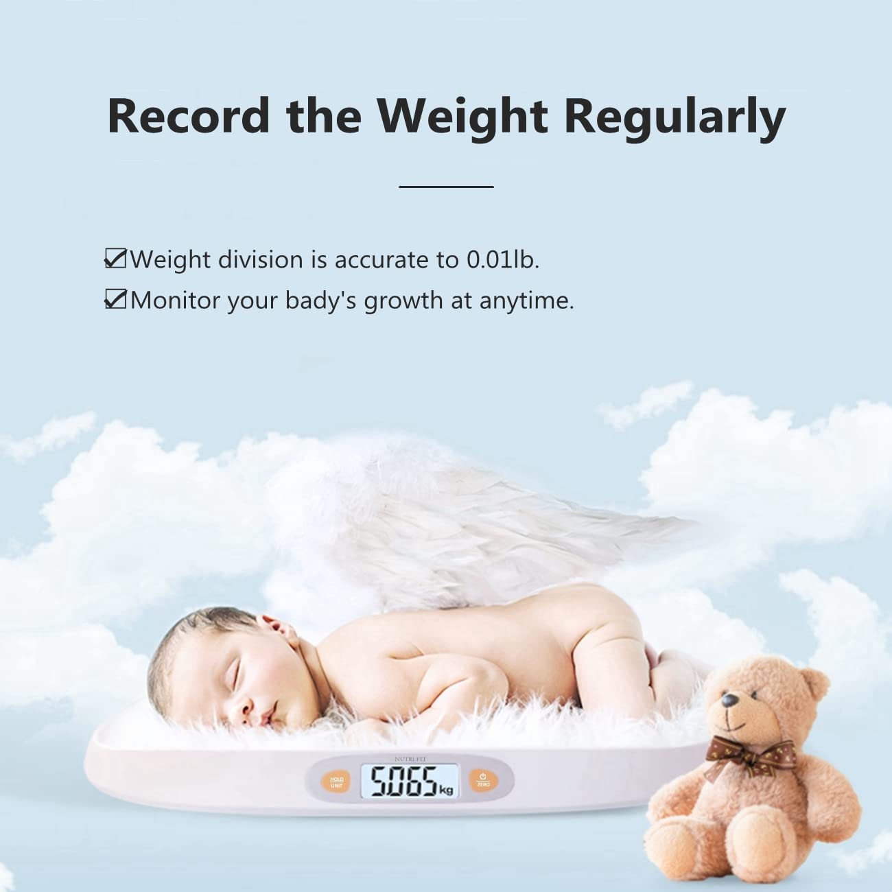 NUTRI FIT Smart Weigh Baby Scale Digital Body Scales, Pet Scale with ...