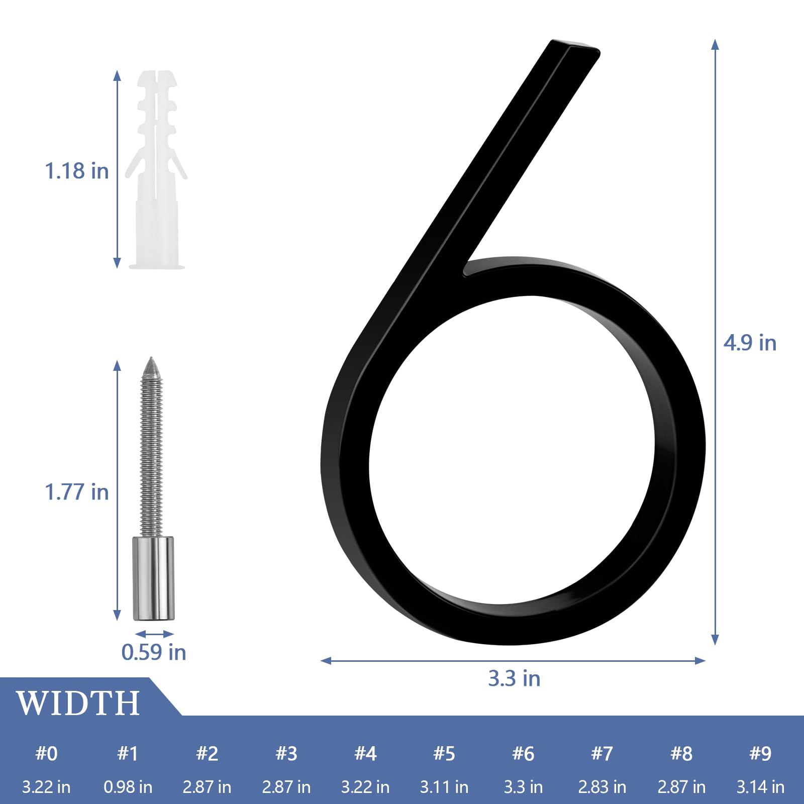 Snapklik.com : SEISSO Modern Metal House Numbers,5 Inch House Numbers ...