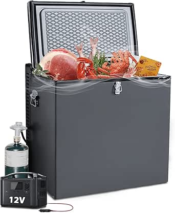 Amazon.com: SMETA Propane Freezer 3 Way Refrigerator 12v Chest Freezer ...