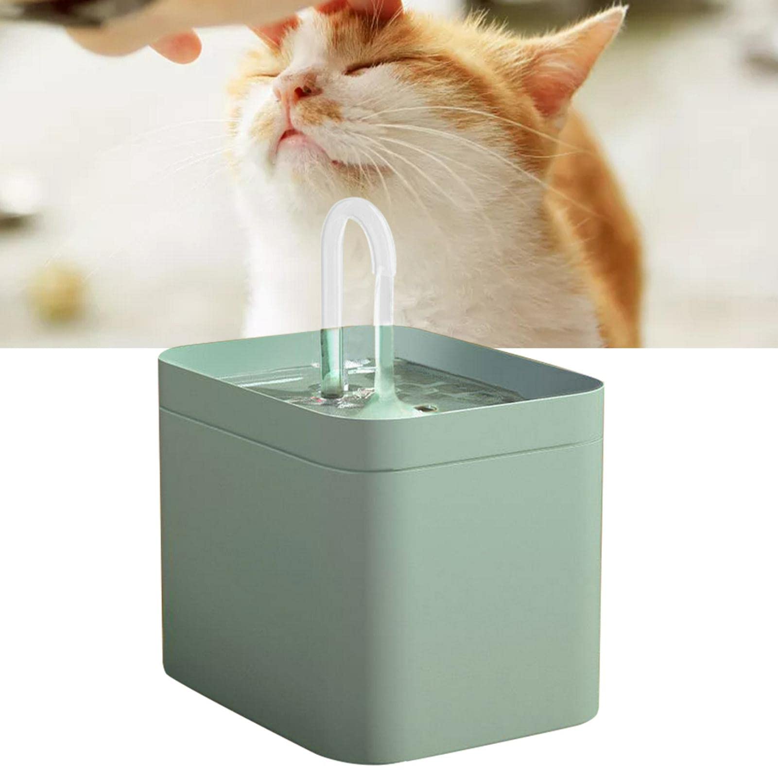 Cat Water Fountain,1.5L Ultra Quiet Pet Water Fountain USB Powered,3 ...
