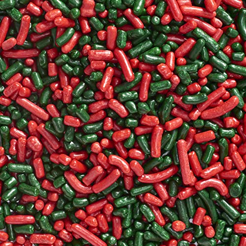 Snapklik.com : DECOPAC Candy Sprinkles, 26oz, Red & Green Sprinkle Mix ...