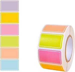 Amazon.com: BaoFufc 500Pcs Writable Label Stickers Colorful Label ...
