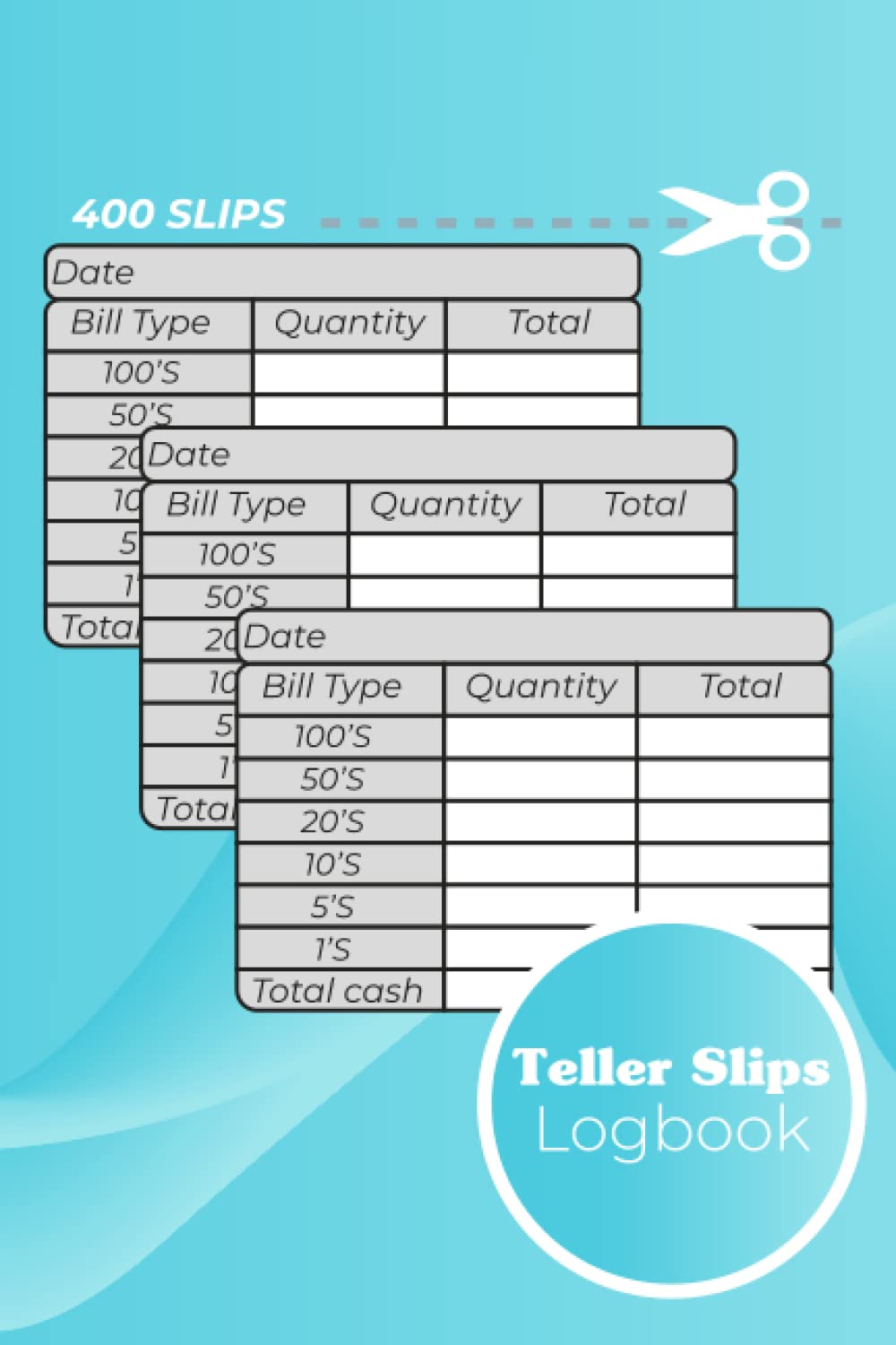 Teller Slips Logbook: are perfect to use when you withdraw cash from ...