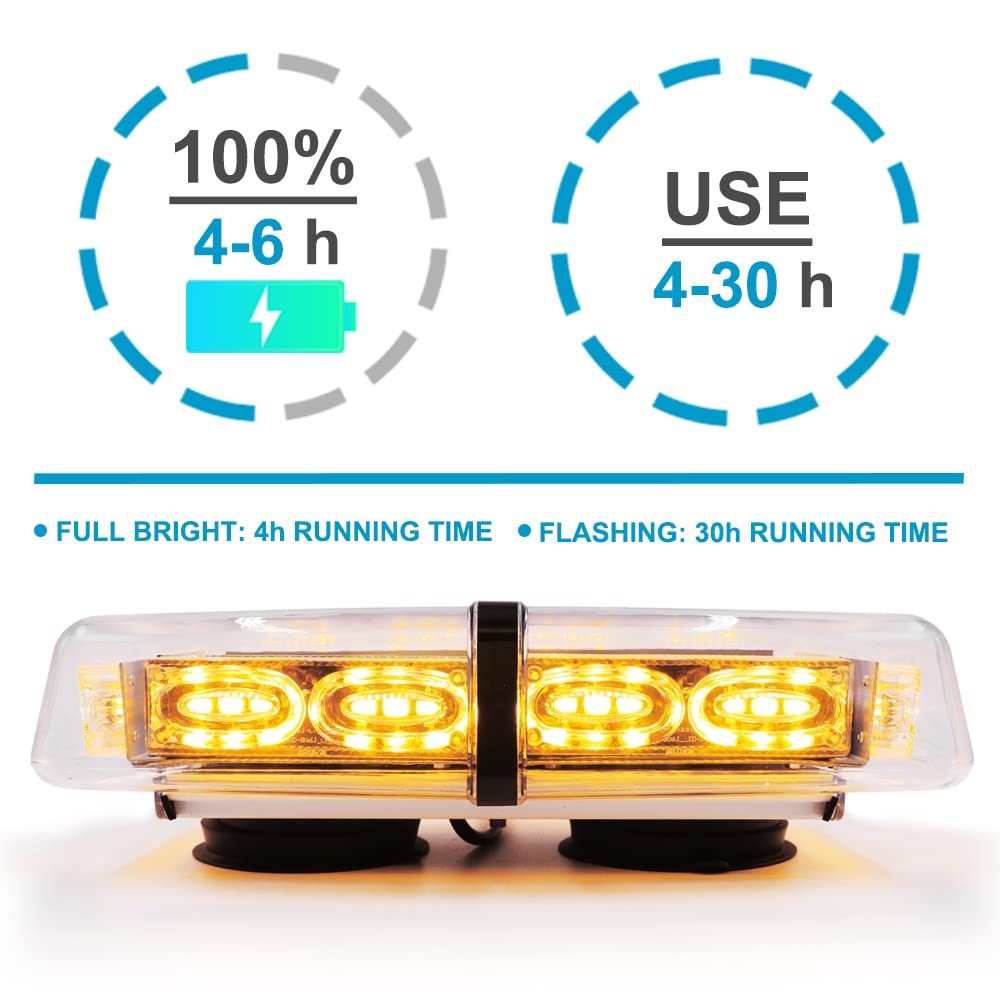 Snapklik.com : FOXCID New Version 12 LED Wireless Emergency Roof Top Strobe Mini Light Bar