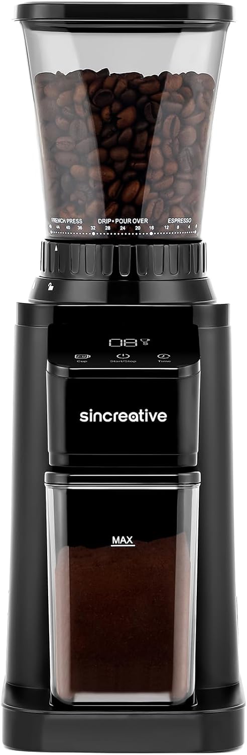 Amazon.com: Conical Burr Coffee Grinder, Anti-static Electric Coffee ...