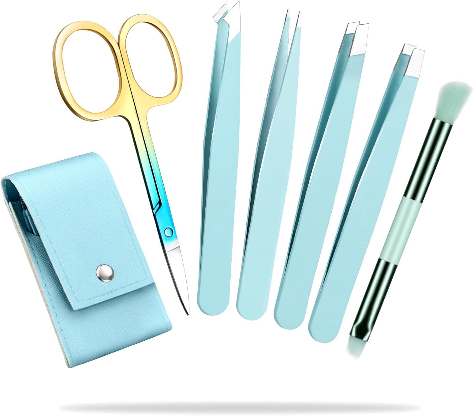 Amazon.com : TsMADDTs Eyebrow Tweezer Set, 7 Pcs Tweezers Set for Women ...