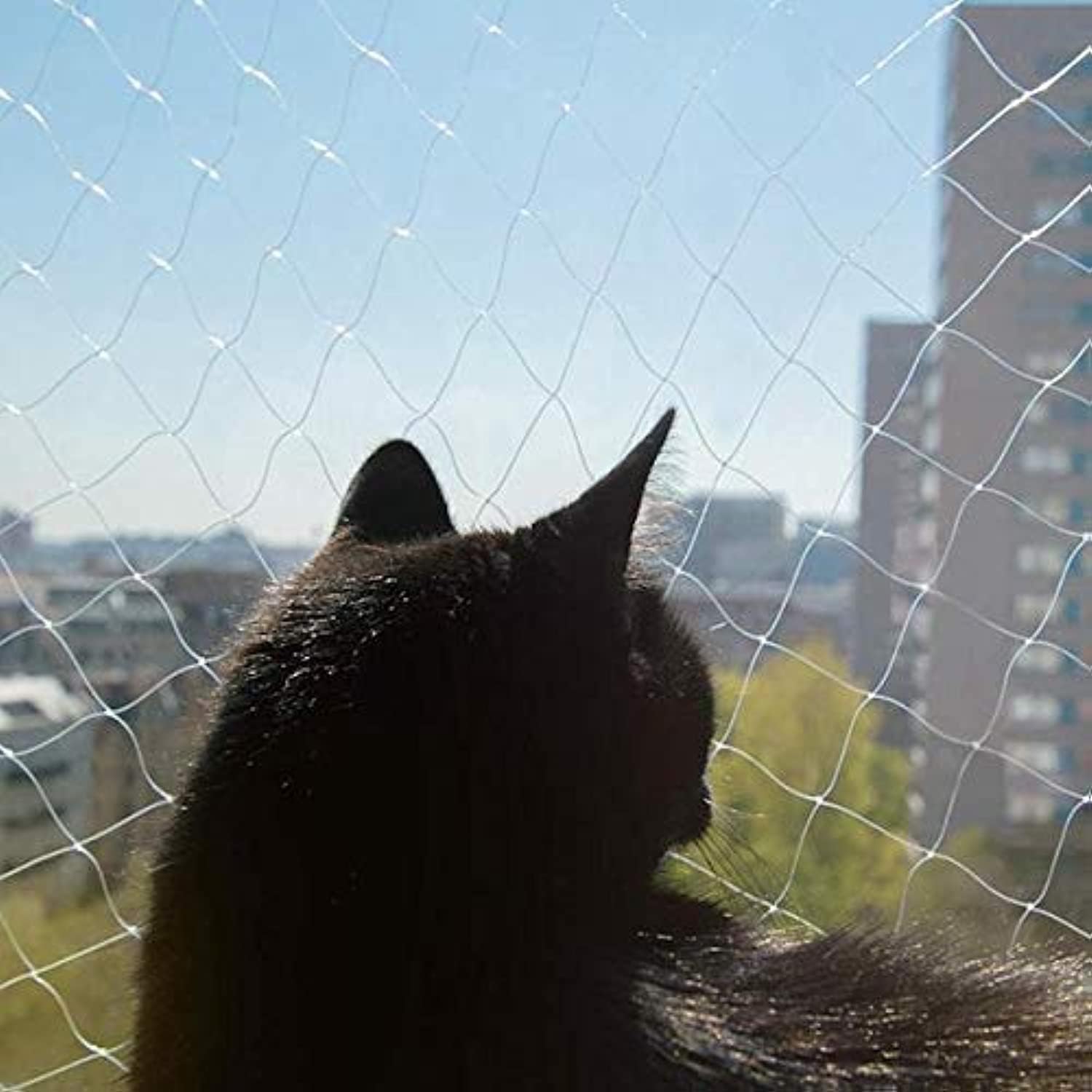 L&V Transparent Cat Safety Net,Cat Net for Balcony & Windows Durable ...