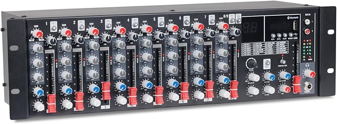 Amazon.com: Pure Resonance Audio MX9 9 Channel Rack Mount Mixer with ...