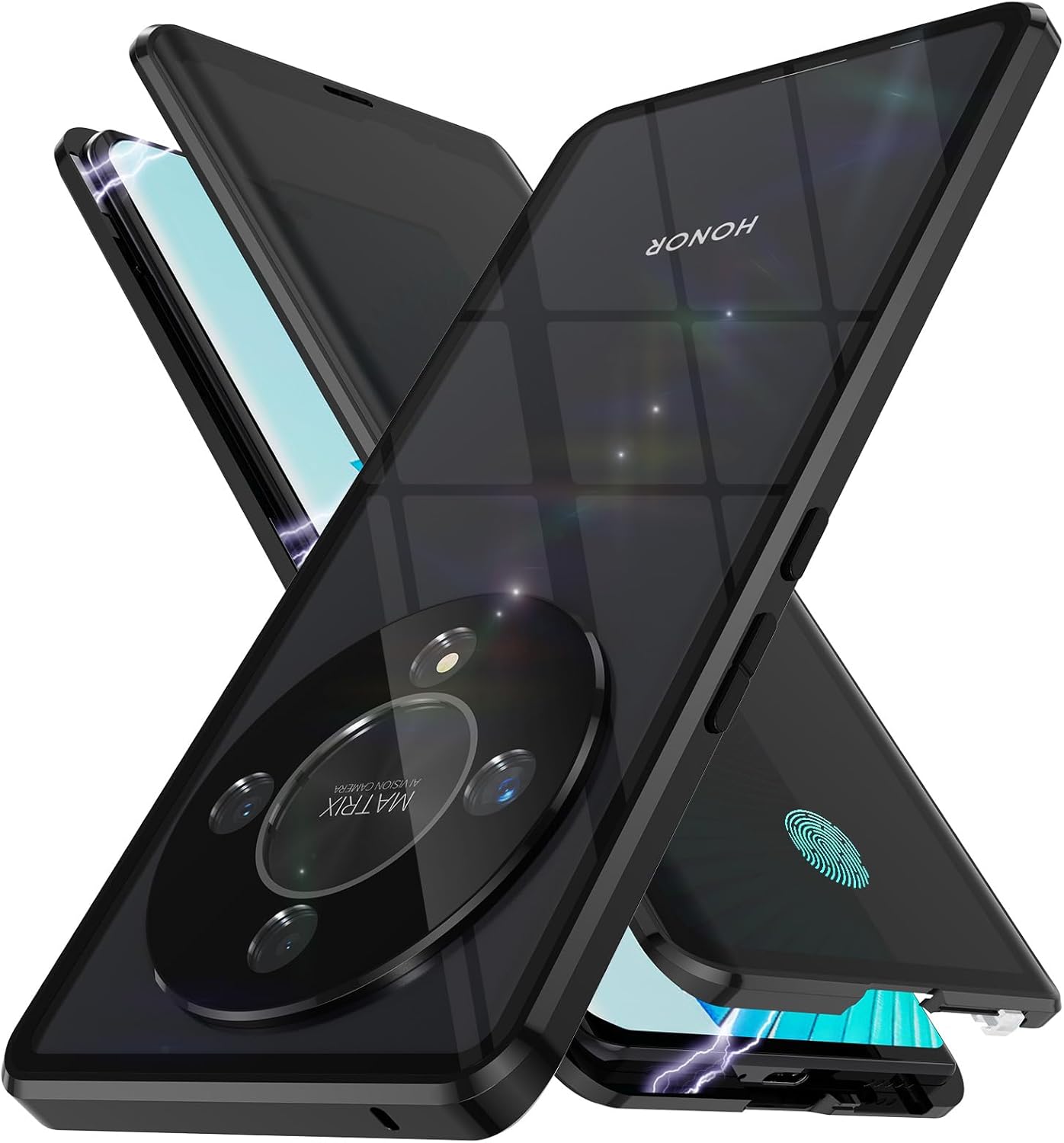 STARRYNOVA Privacy Case Compatible with Honor Magic 6 Lite 5G, Front and Back Metal Magnetic ...