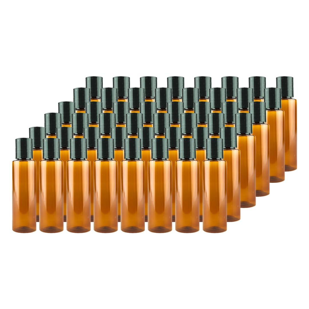 Amazon.com: Nature Packaged Plastic Amber Bottles (Pack of 48) - 2oz ...