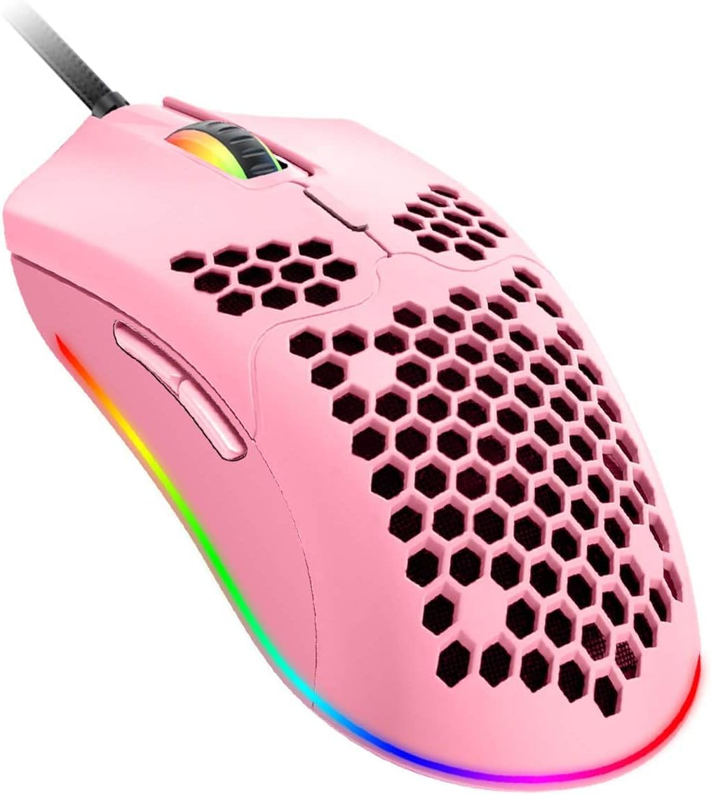 Amazon.com: Lightweight Gaming Mouse,26 Kinds RGB Backlit Mice,PixArt ...