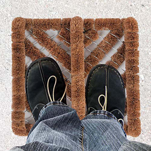 NINAMAR Natural Coir Boot Scraper Door Mat – 12 x 13 inch – Softball ...