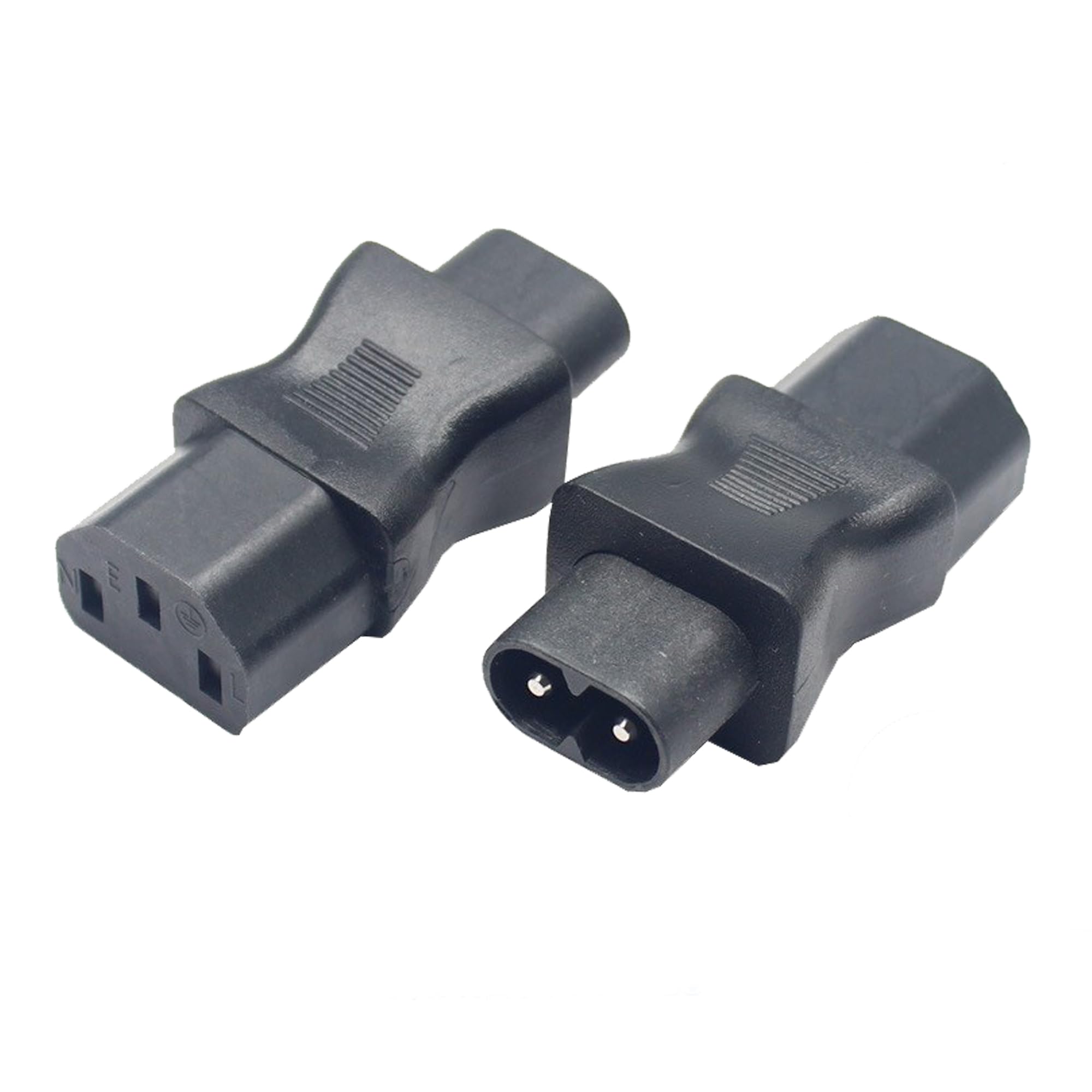 JSADZKJ IEC320 C13 to C8 Power Adapter C8 Male 2 Pin Plug to C13 3 hole ...