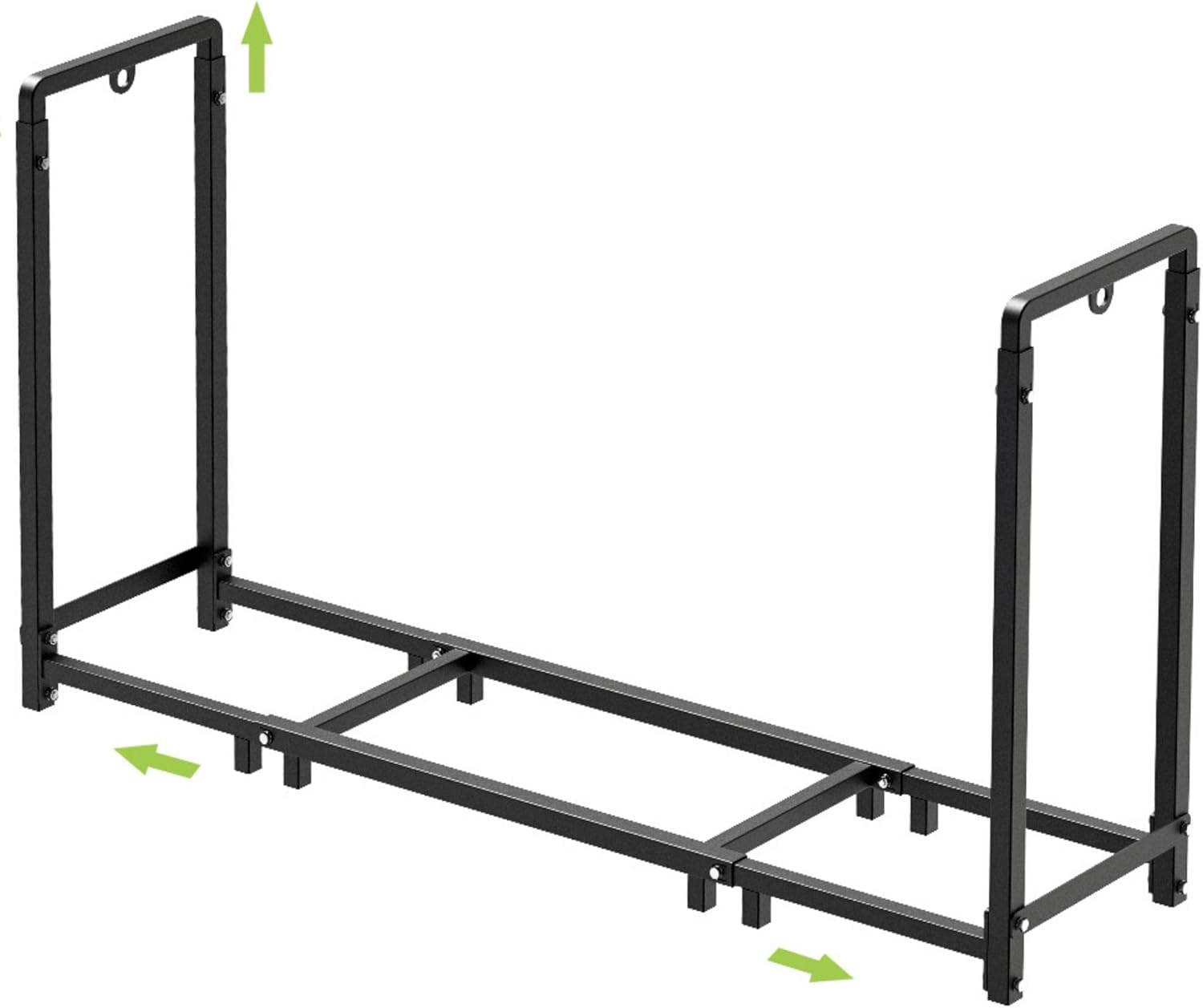 Amazon.com : SELEWARE Adjustable Firewood Rack, Double-Layer Powder ...