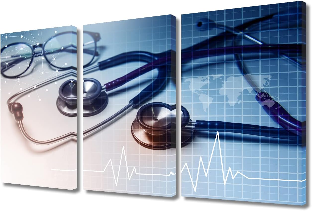 Amazon.com: TUMOVO Bedroom Wall Decor Medical Wall Art Stethoscope Home ...