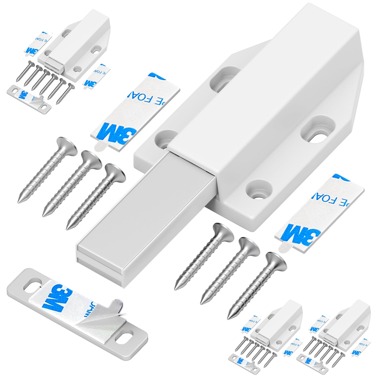 Magnetic Push Latch Without Nail Installation Tonitrui Heavy Duty ...
