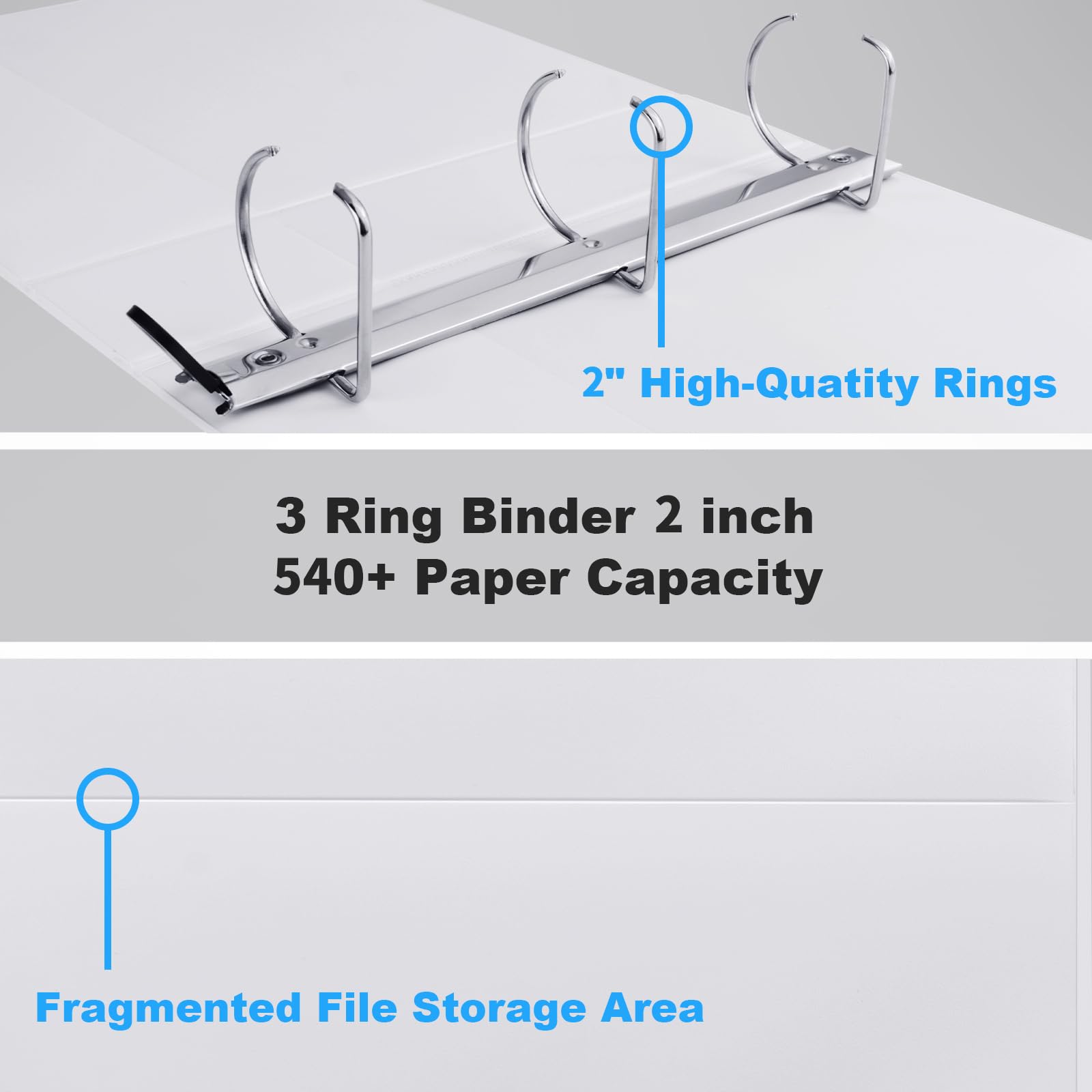Snapklik.com : Comix 2 Inch 3 Ring View Binder, 2" Slant-D Ring Finger ...