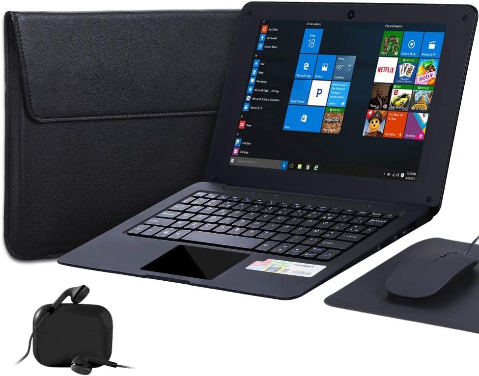 Windows 10 Laptop 10.1 Inch Quad Core Notebook Slim and Lightweight ...