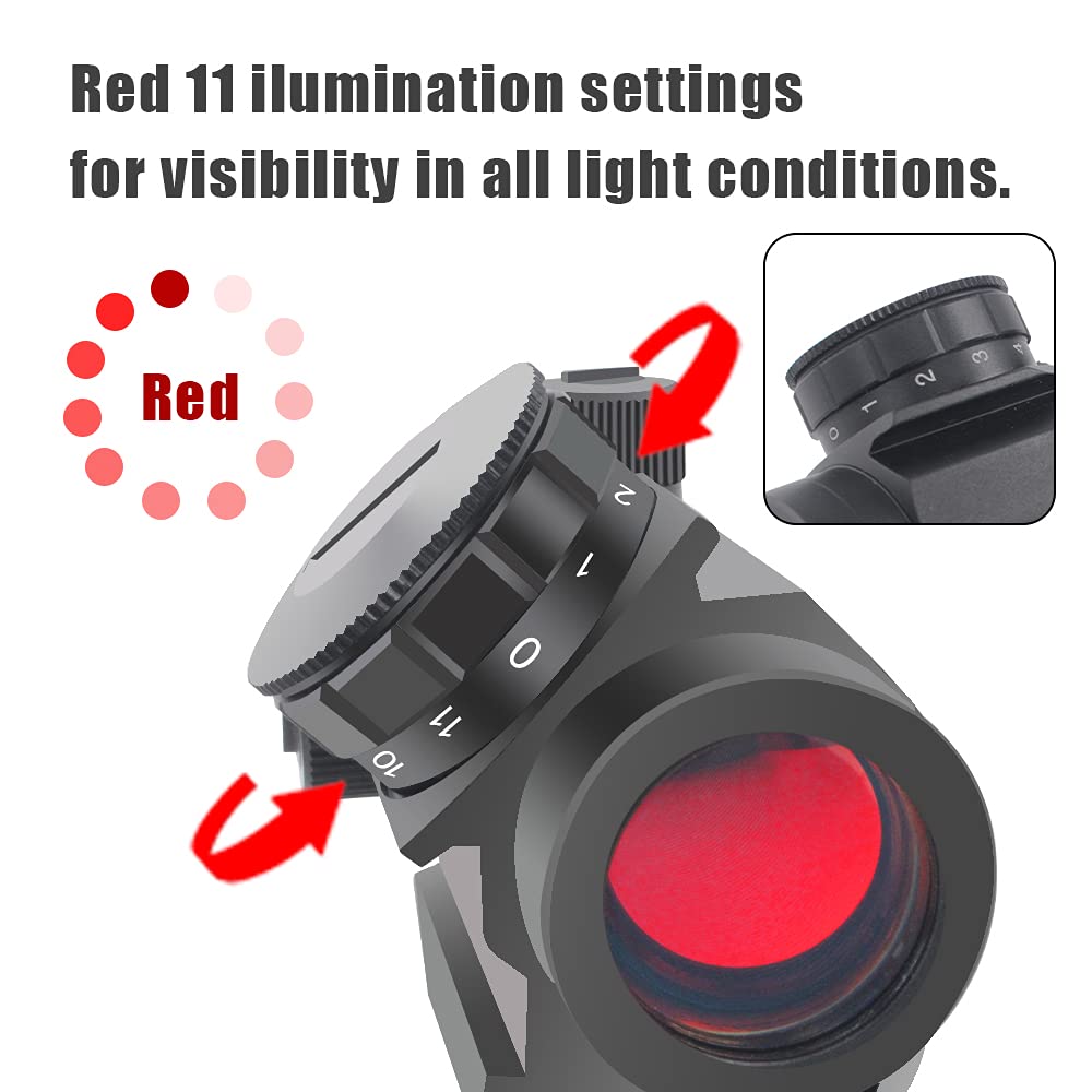 Snapklik.com : UUQ Airsoft Red Dot Sight For Rifle - 1X22mm 3 MOA 11 ...