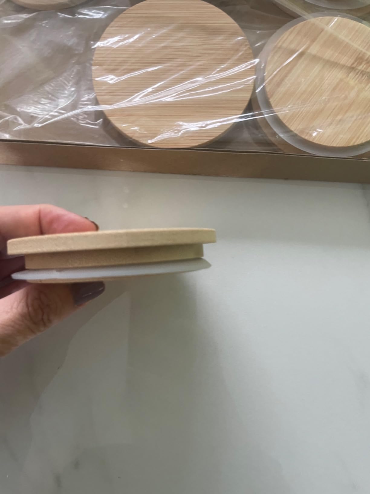 6 Pcs Gu Pot Lids, Airtight Bamboo Lids with Silicone Sealing Ring ...