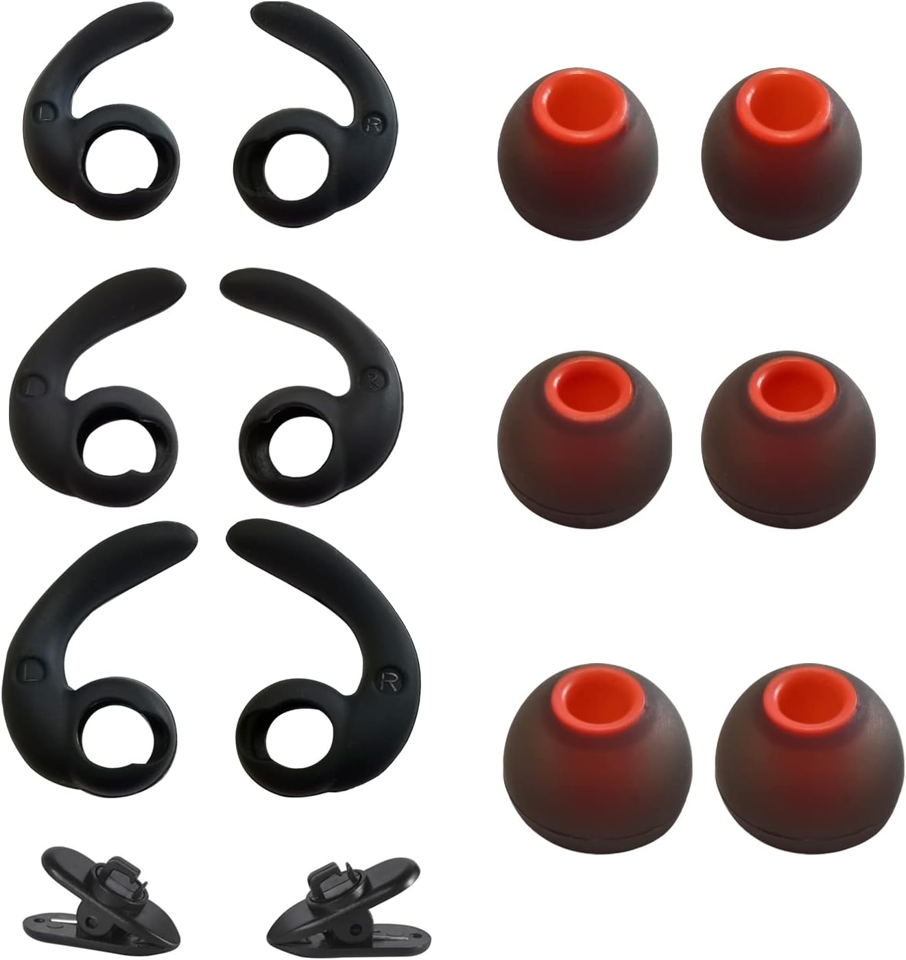 Amazon.com: Luckvan Universal Ear Fins Earhooks, Silicone Earbuds Tips ...