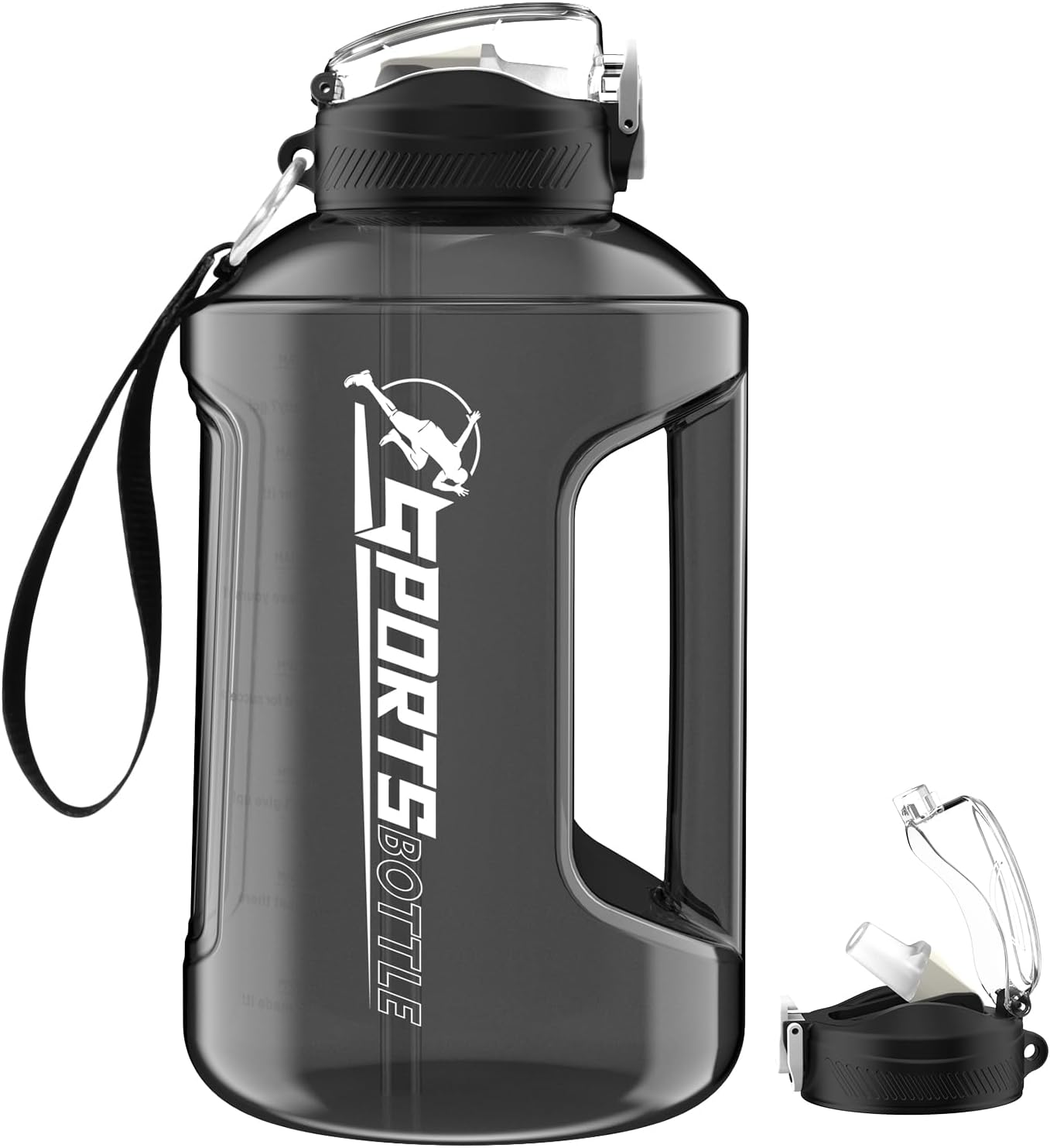 Amazon.com: HydrOasis Half Gallon Water Bottle with Straw & Chug Lid ...