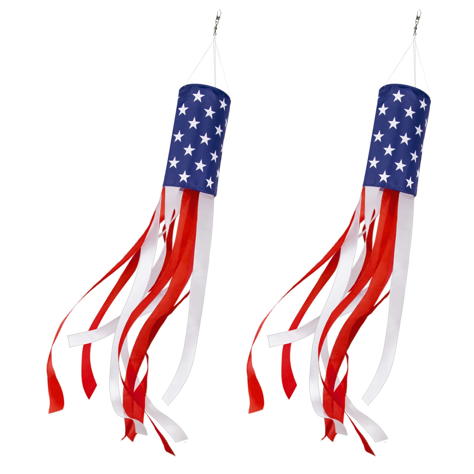 Snapklik.com : 2 Pack 60 Inch American Wind Sock Heavy Duty, 4th Of ...