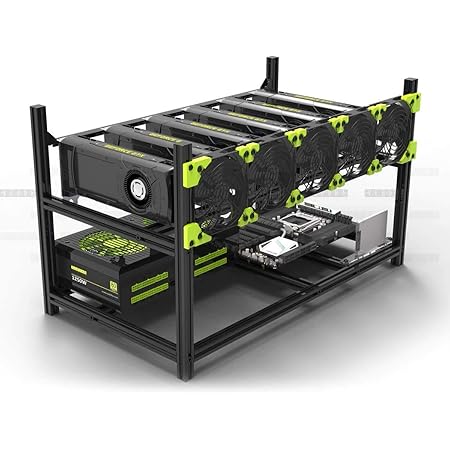 Professional 8 GPU Aluminum Stackable Mining Case Rig Open Air Frame ...