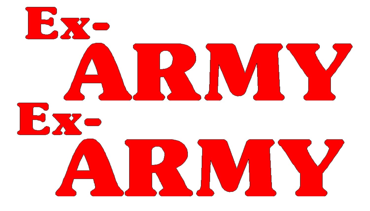Ex Army Sticker for car Sticker (Pack of 2) Car & Bike Sticker SobParbo ...
