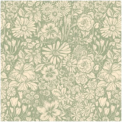 Floral Wallpaper Peel and Stick Wallpaper Boho 17.3''×78.8'' Self ...